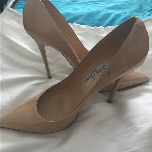 Jimmy Choo | Shoes | Jimmy Choo Bone Color Heels Abel Style | Poshmark